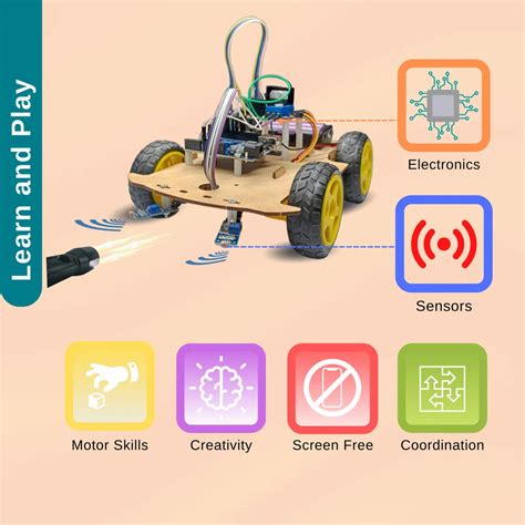 Potlibaba 4wd Light Follower Robotics Kits Science Kits For All