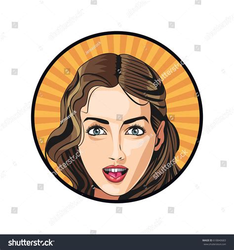 Sexy Girl Face Hairstyle Model Beautiful เวกเตอรสตอก ปลอดคาลขสทธ Shutterstock