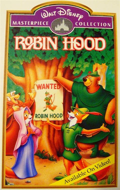 Walt Disney Masterpiece Collection Robin Hood Home Video Cover Art