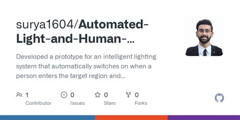 Github Surya1604automated Light And Human Detection System Developed A Prototype For An
