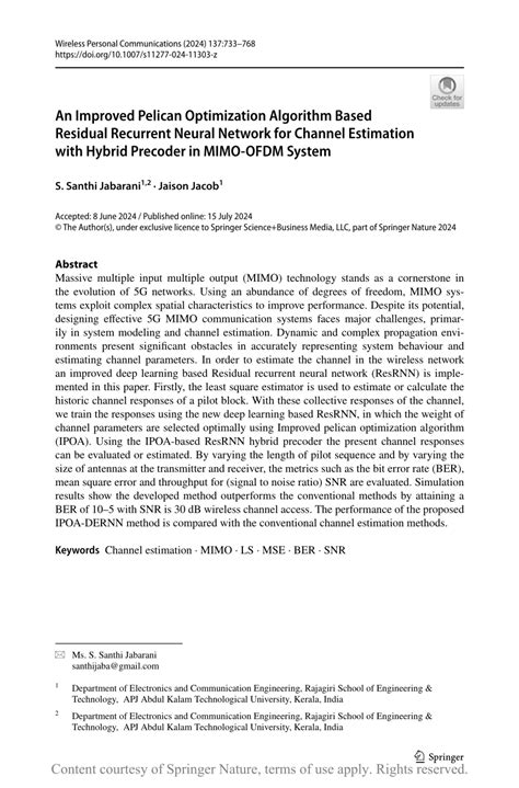 An Improved Pelican Optimization Algorithm Based Residual Recurrent