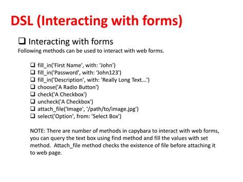 Capybara And Cucumber With Dsl Using Ruby Ppt