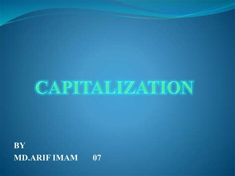 Capitalization Pptpptx