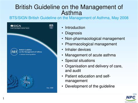 Ppt British Guideline On The Management Of Asthma Bts Sign British