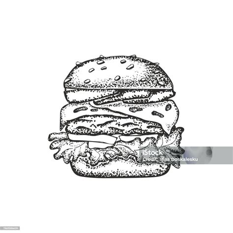 손으로 그린 패스트 푸드 세트입니다 피자 햄버거 타코 햄버거 도넛 핫도그 감자 튀김 0명에 대한 스톡 벡터 아트 및 기타 이미지