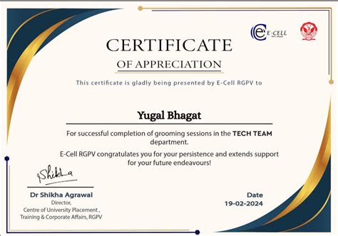 Yugal Bhagat On Linkedin The Frontend Development Certificate Program Offered By E Cell Rgpv