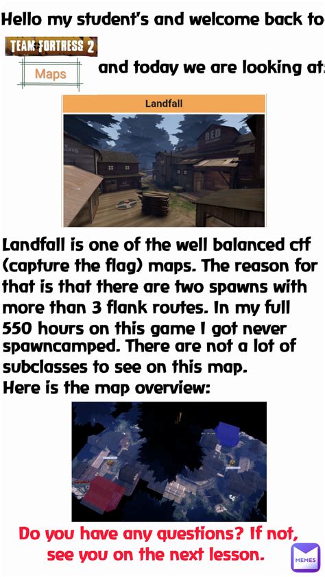 landfall is one of the well balanced ctf capture the flag maps the reason for that is that