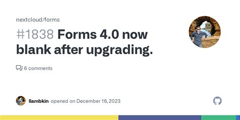 Forms 40 Now Blank After Upgrading · Issue 1838 · Nextcloudforms · Github