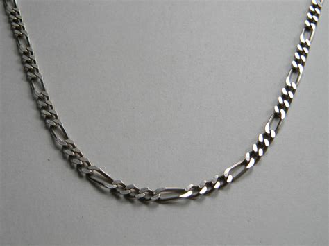 Sterling Silver Figaro Chain Necklace 5mm Italian Vintage 20 Etsy