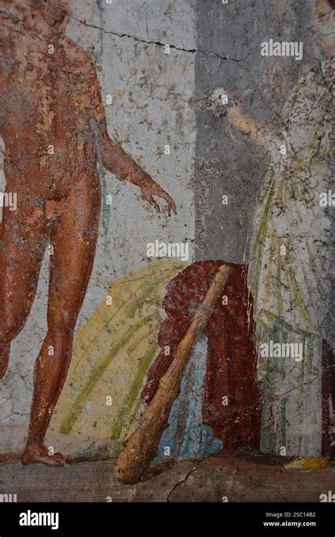 House Of Marcus Lucretius Fronto Pompeii 2018 Room ‘g Detail Of The Ball Of Twine In Ariadnes