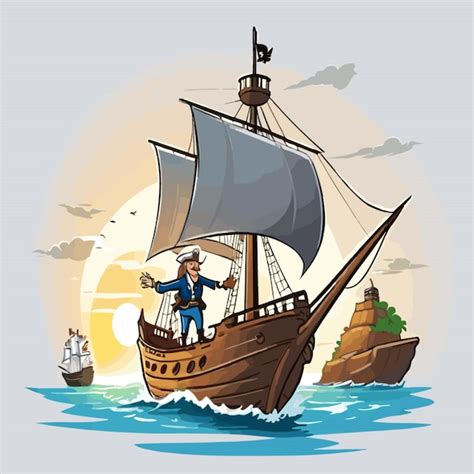 Pirate Boarding A Ship Premium Ai Generated Vector
