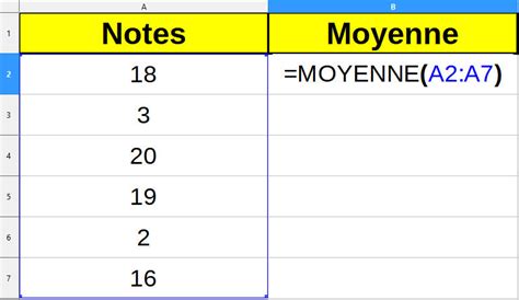 Calculer Une Moyenne Avec Un Tableur Math Coaching