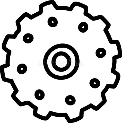Gear With Circular Patterns Stock Illustration Illustration Of Design Technical 372016825