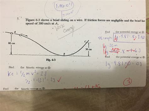 Solved How Do I Find The PE And KE At All Points Chegg Com