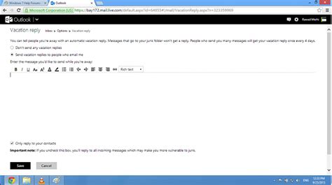 Outlook Email Account Set Up Automatic Reply Message Tutorials