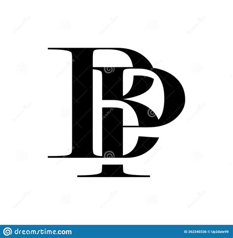 Monogram Logo Vector Initial Letters BP Stock Vector Illustration Of Modern Line 262340336