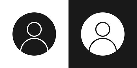 Profile User Black And White Set Icon 48092264 Vector Art At Vecteezy