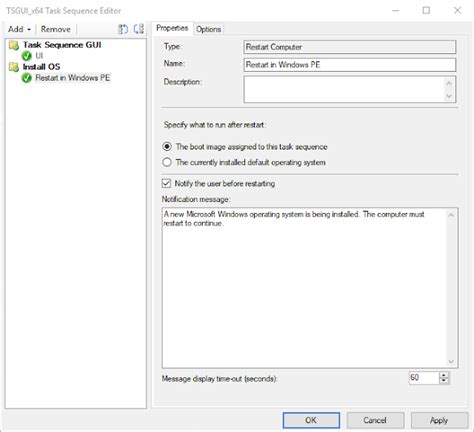 Sccm Task Sequence Gui How To Set Up The Ts To Work With A Gui