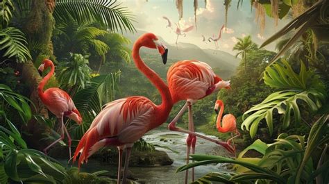 Free Tropical Flamingo Haven Image Flamingo Tropical Rainforest