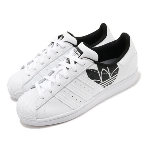 Adidas 休閒鞋 Superstar 復古 低筒 男女鞋 愛迪達 三葉草 貝殼頭 皮革 情侶鞋 白 黑 Fy2824 休閒鞋
