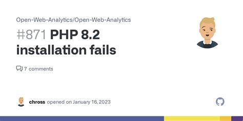 php 8 2 installation fails · issue 871 · open web analytics open web