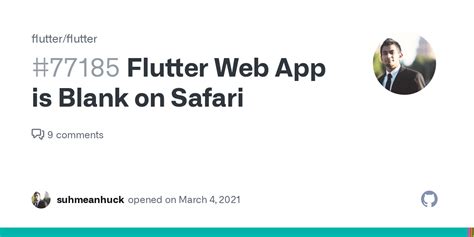 flutter web app is blank on safari · issue 77185 · flutter flutter