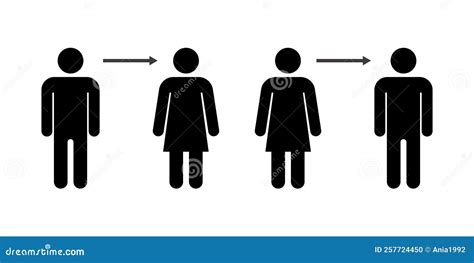 Sex Reassignment Surgery Black Glyph Icon Transgender Operation To Change Gender Concept Sign