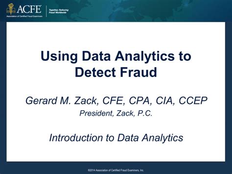 Data Analytics For Fraud Detection A Presentation