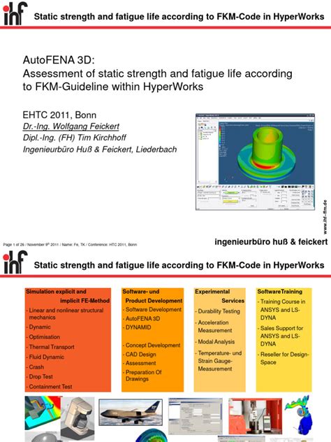 Assessment Of Static Strength And Fatigue Life According To Fkm Guideline Within Hyperworks