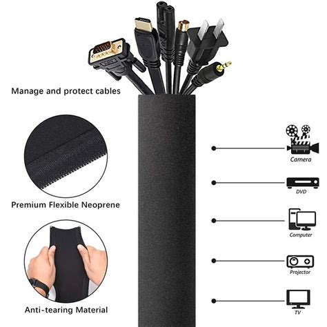Badu Bg Органайзер за кабели Съхранение Калъф за управление на кабели Органайзер за кабели с цип