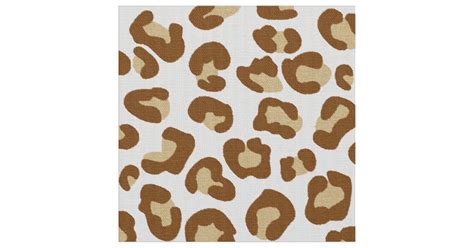 Snow Leopard Print Beige Tan And Cream Fabric Zazzle