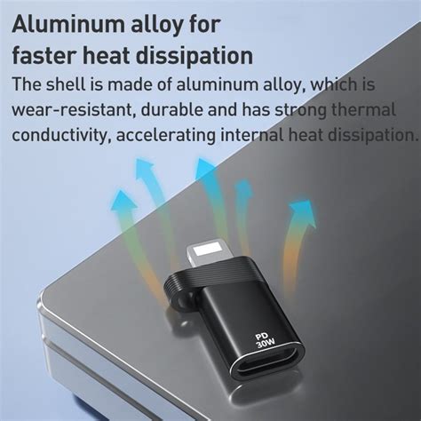 ADS 616A PD 30W 8 Pin Male To USB C Type C Female Adapter Black Alexnld Com