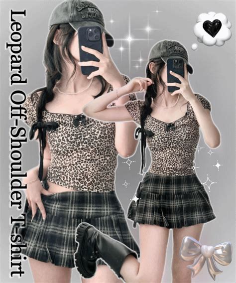 어흥 레오파드 투웨이 오프숄더 스퀘어넥 슬림핏 반팔 티셔츠 레오미 학생 대학생 데일리 데이트 캐주얼 캠퍼스 신상 특가 할인