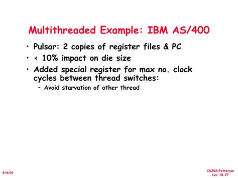 Ppt Cs252 Graduate Computer Architecture Lecture 18 Ilp And Dynamic