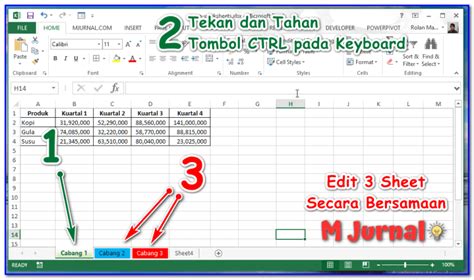 Cara Edit 2 Atau Lebih Sheet Excel Secara Bersamaan M Jurnal