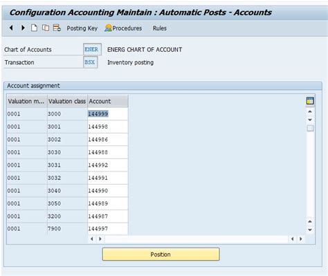 Account Determination For Entry Ener Bsx Not Possible