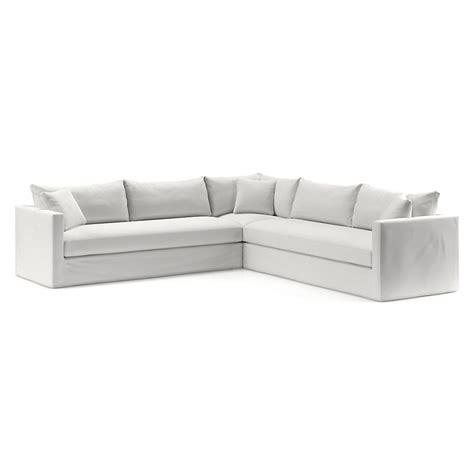 Willow Ii 3 Piece L Shaped Slipcovered Bench Sectional Sofa Reviews