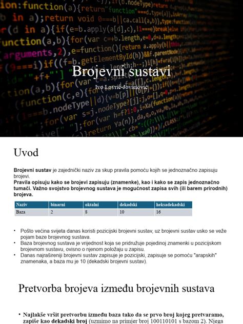 Brojevni Sustavi Pdf