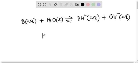 Solved Write A Chemical Equation That Represents The Equilibrium Between Water And A Weak Base