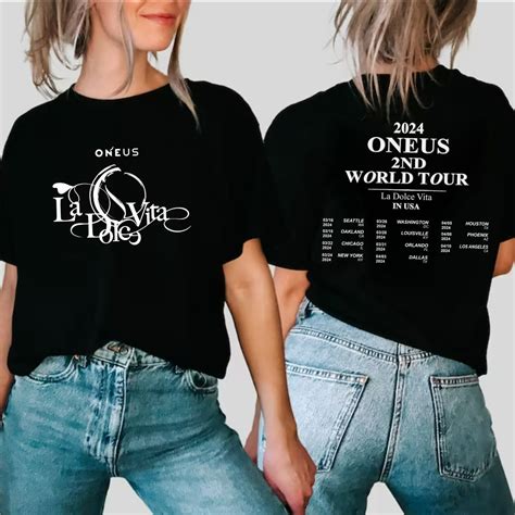 Oneus La Dolce Vita Tour T Shirt Oneus 2nd World Tour Shirt La Dolce