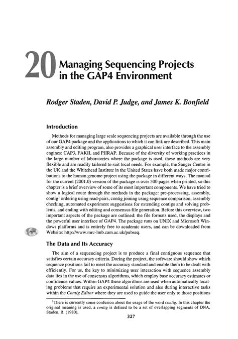 introduction to bio informatics 64 20 managing sequencing projects in the gap4 environment