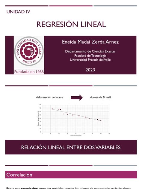 Unidad 4 Regresión Lineal Pdf Análisis De Regresión Regresión Lineal