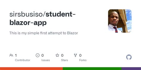 Github Sirsbusiso Student Blazor App This Is My Simple First Attempt To Blazor