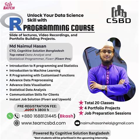R Programming For Data Analytics Team Csbd