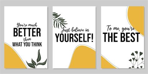Premium Vector Life Inspirational Quote Design Set Template For Wall