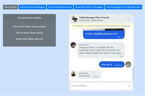 How To Hide Messages For Users In A Talkjs Chat