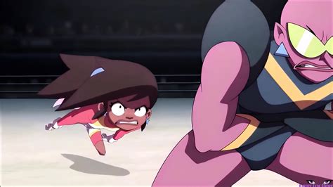 Invincible Fight Girl Ebony Groin Elbow Anime Ballbusting Andy Brown