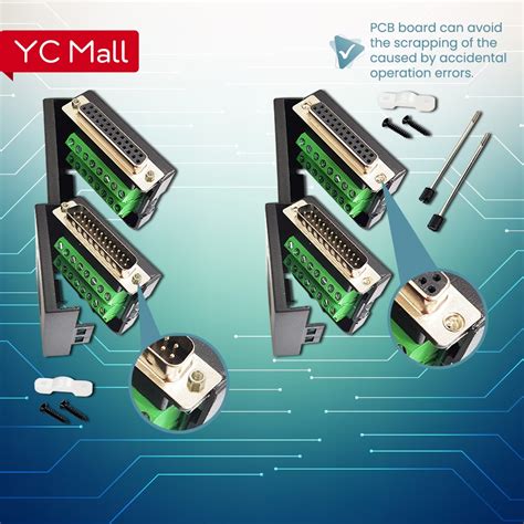 DB D SUB Female Male Terminal Port Plastic Cover Data Cable Connector