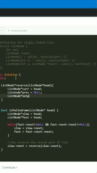 Leetcode Challenge 234 Palindromic Linked List Coding Shorts C Viralshorts
