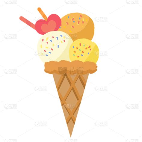 手绘卡通插画 冰淇凌